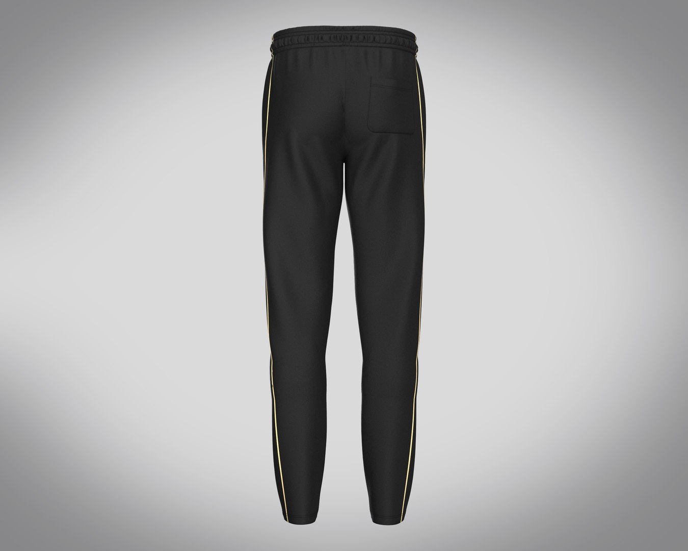 Track Pants-Black And Gold 3D Model - TurboSquid 2131793