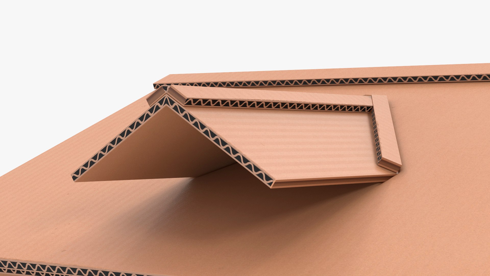 Cardboard House Replica 3D - TurboSquid 2208853