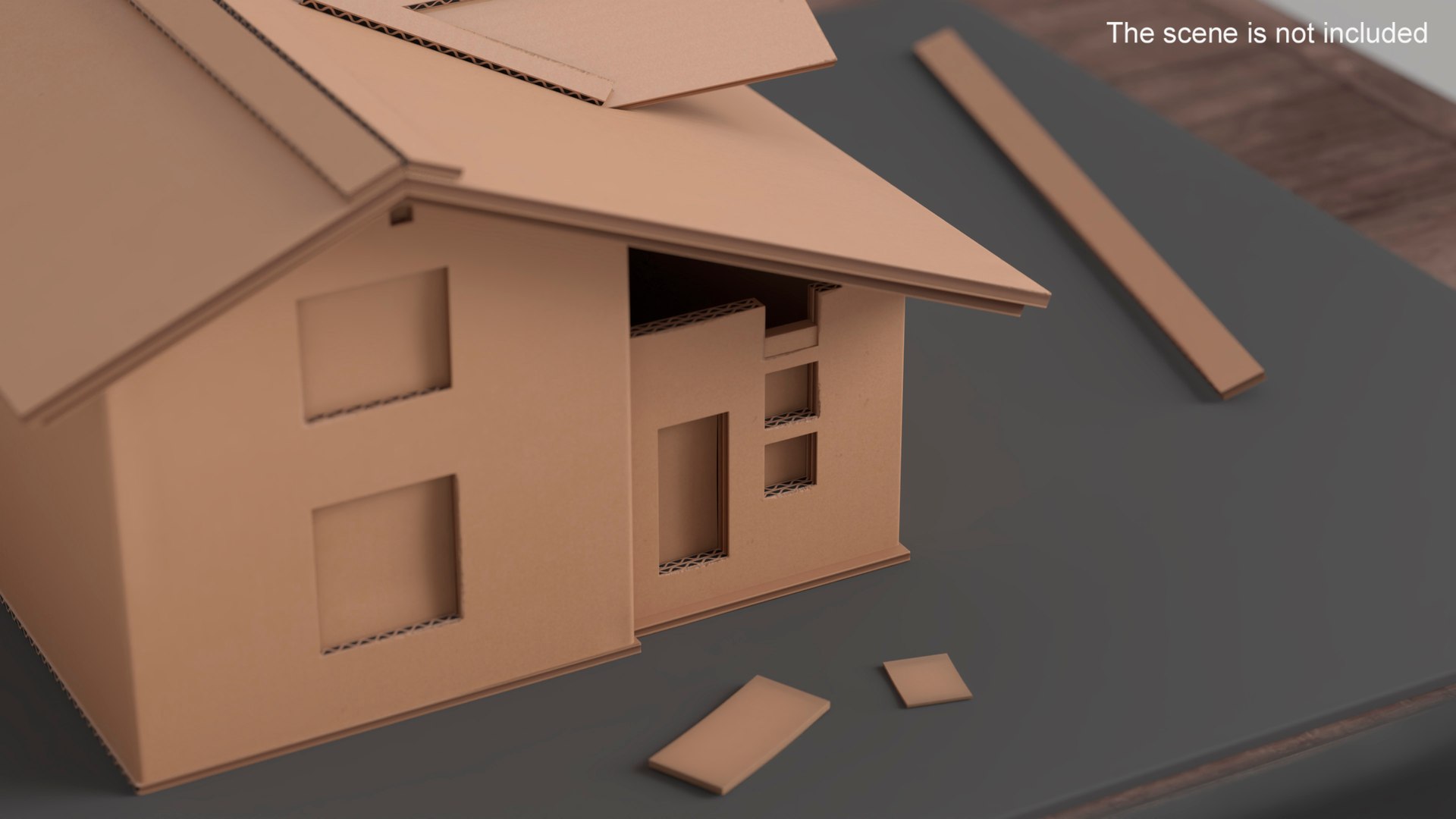 Cardboard House Replica 3D - TurboSquid 2208853