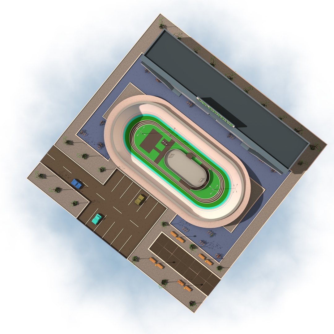 3D Velodrome Velo Track Cycling Track Model - TurboSquid 1821849