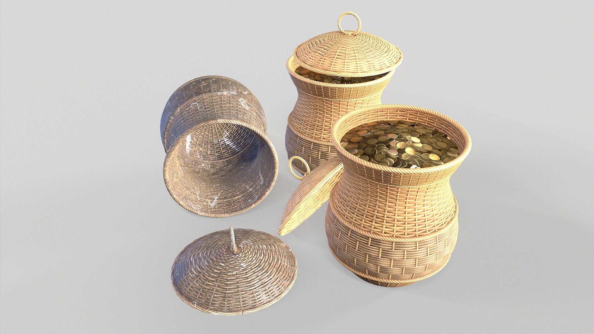 Basket 15 PBR 3D Model - TurboSquid 2189277