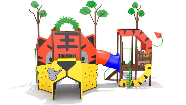 Playground play tiger 3D model - TurboSquid 1697437