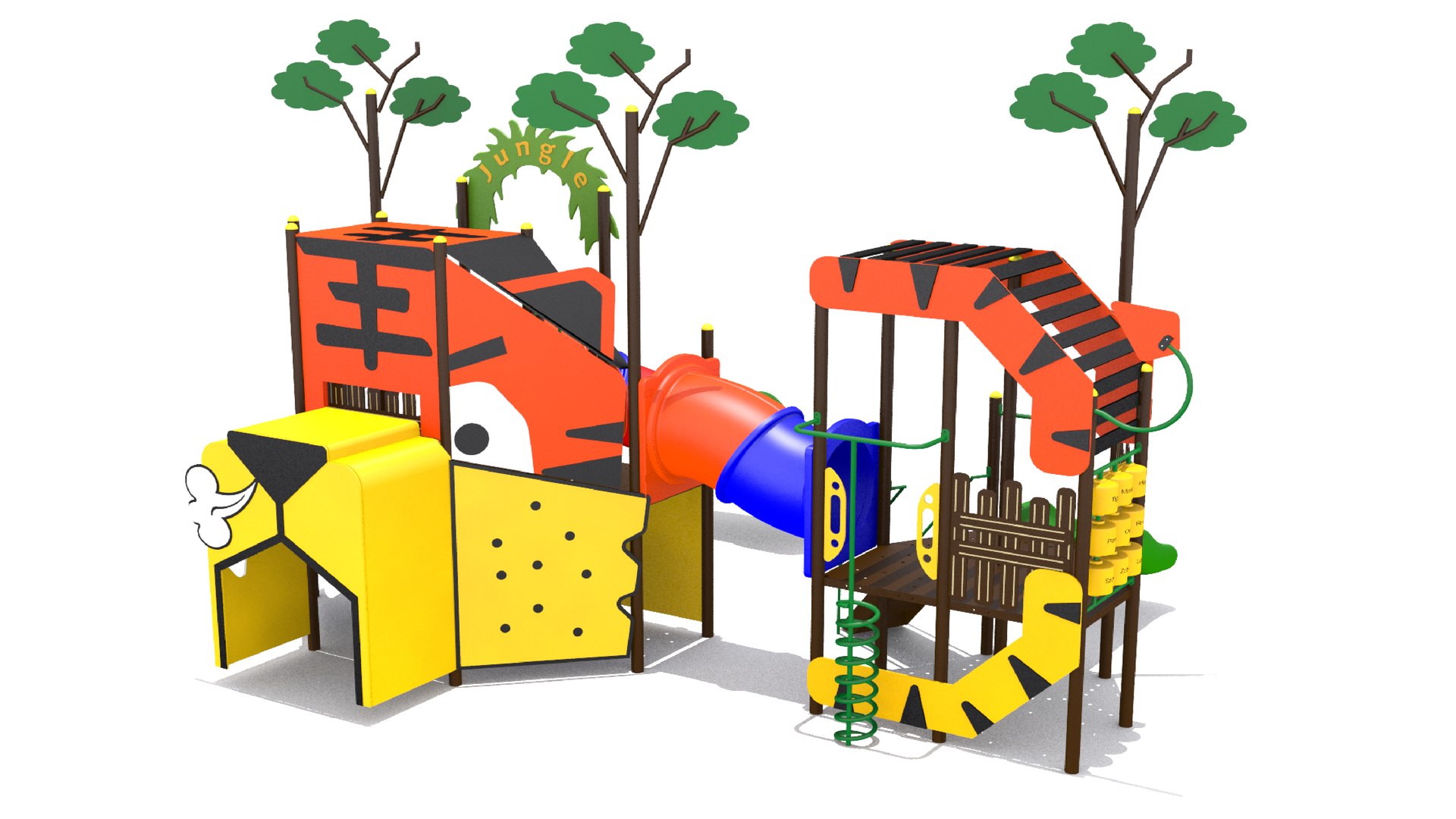 Playground Play Tiger 3D Model - TurboSquid 1697437