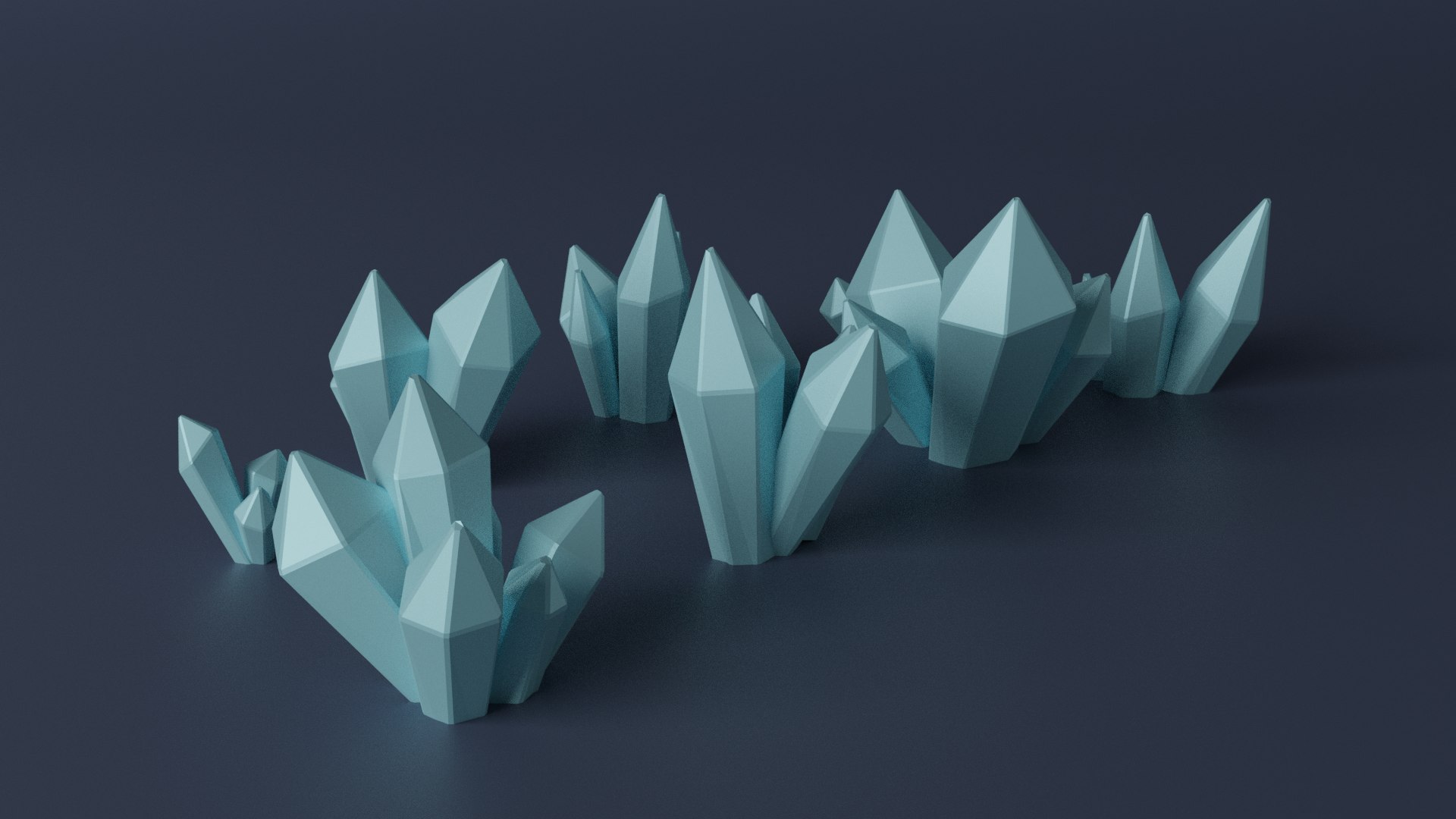 3D Blue Crystal Collection Model - TurboSquid 1973100