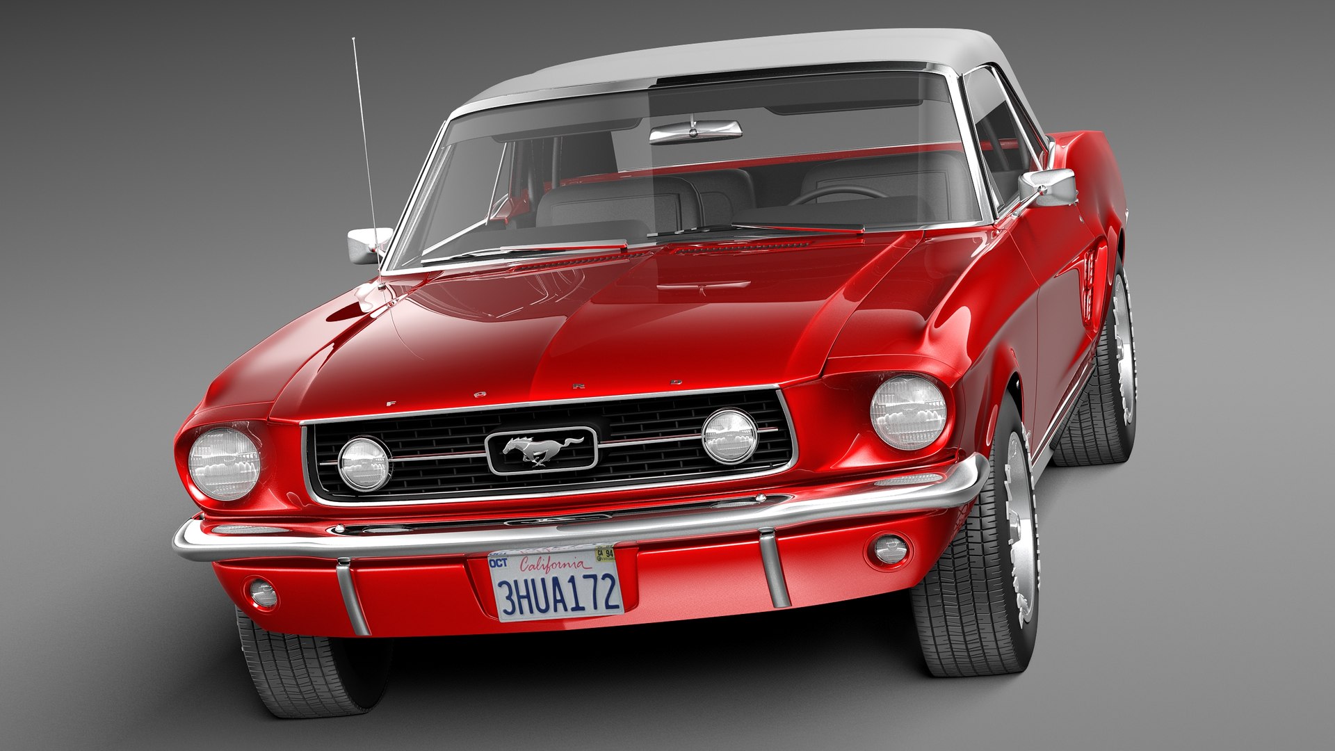 3d Model 1967 Muscle Car Antique