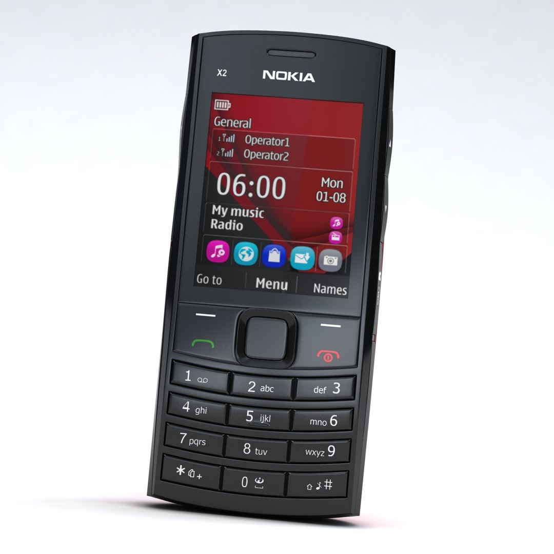 Bright Nokia X2-02 3d Model