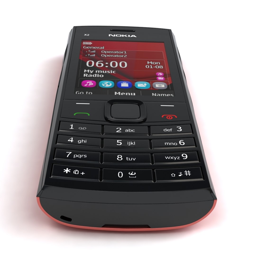 Bright Nokia X2-02 3d Model