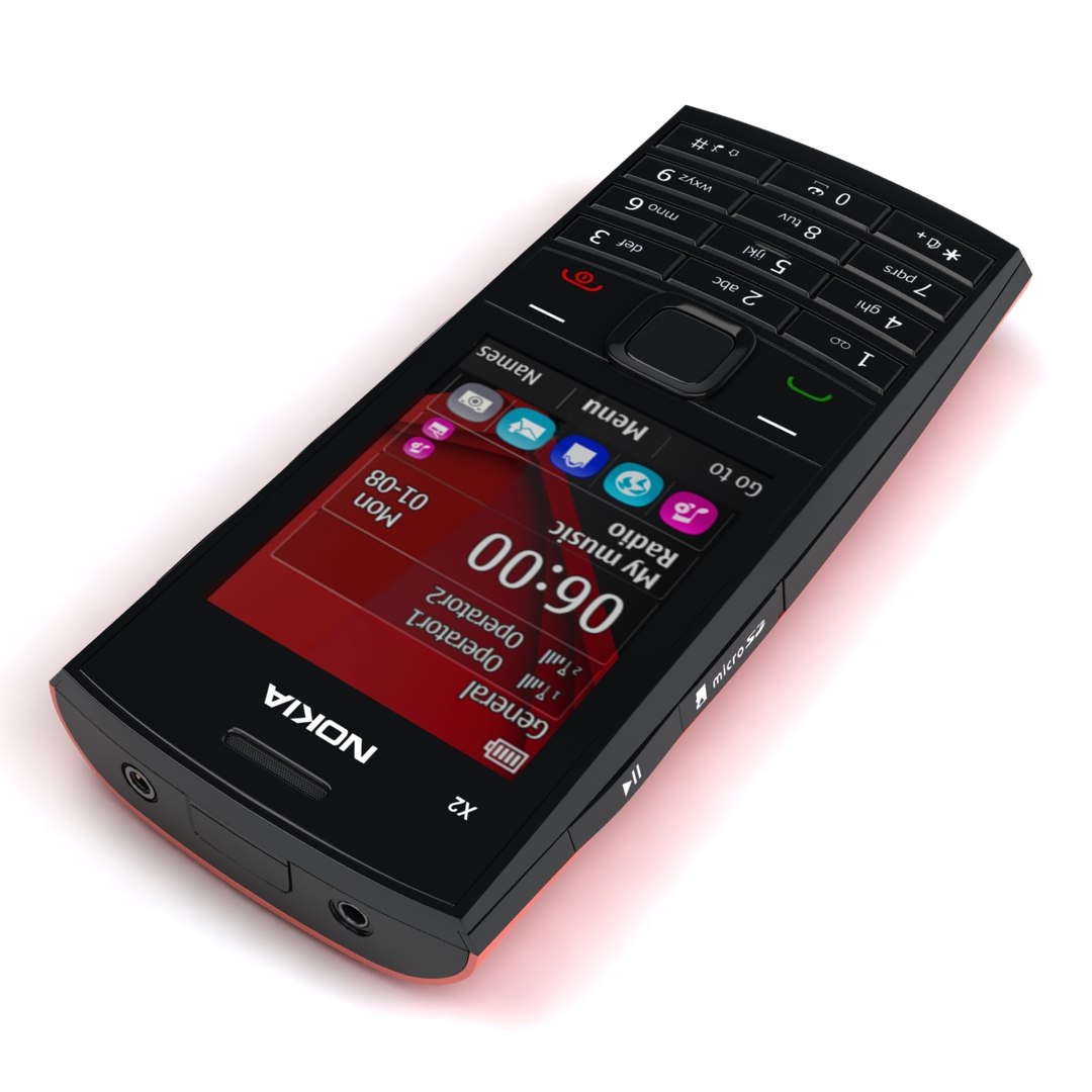 Bright Nokia X2-02 3d Model