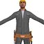 3d Model Rigged Worker Biped Man