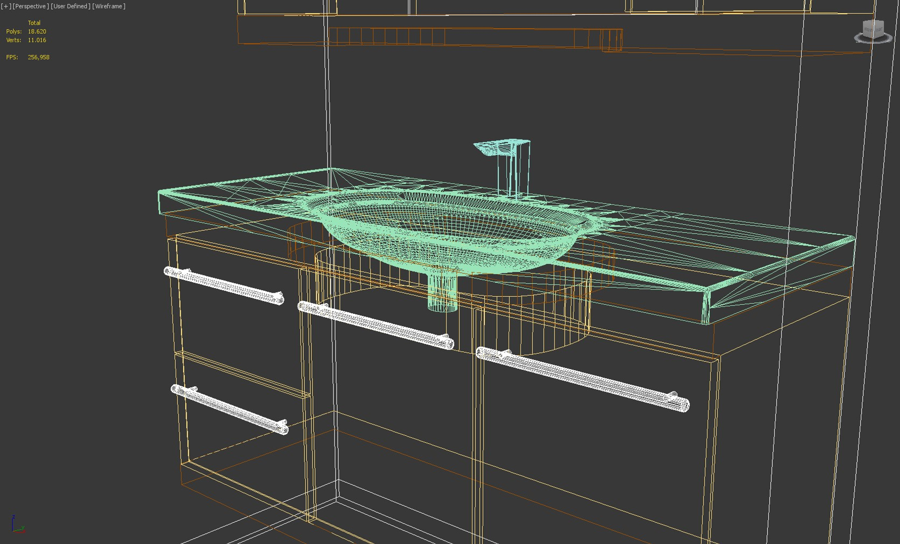 3D sink cabinet - TurboSquid 1404980