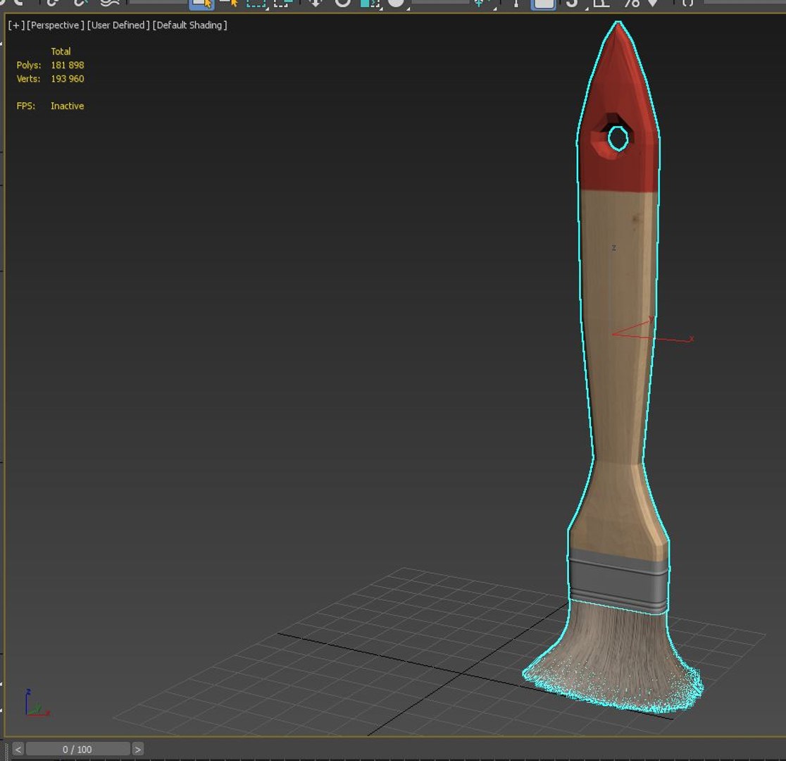 3D Paint Brushes Model - TurboSquid 1702273