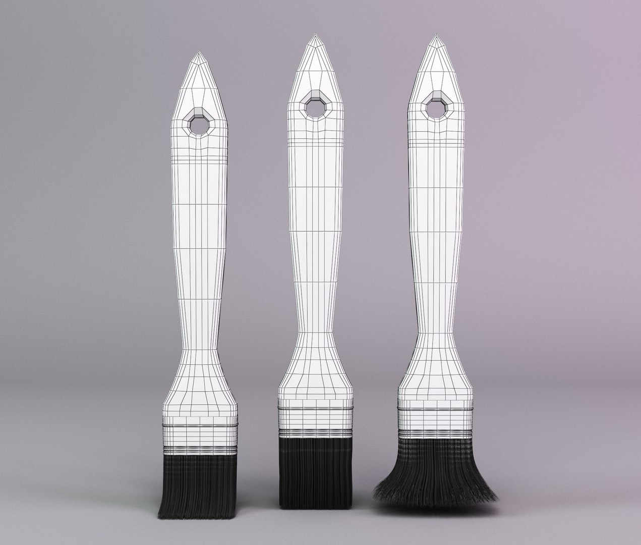 3D Paint Brushes Model - TurboSquid 1702273
