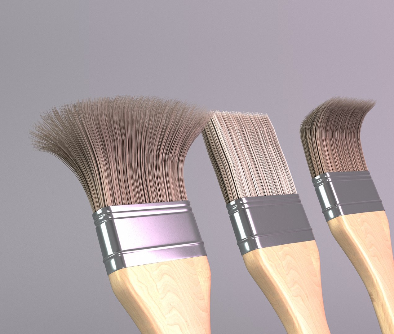 3D Paint Brushes Model - TurboSquid 1702273