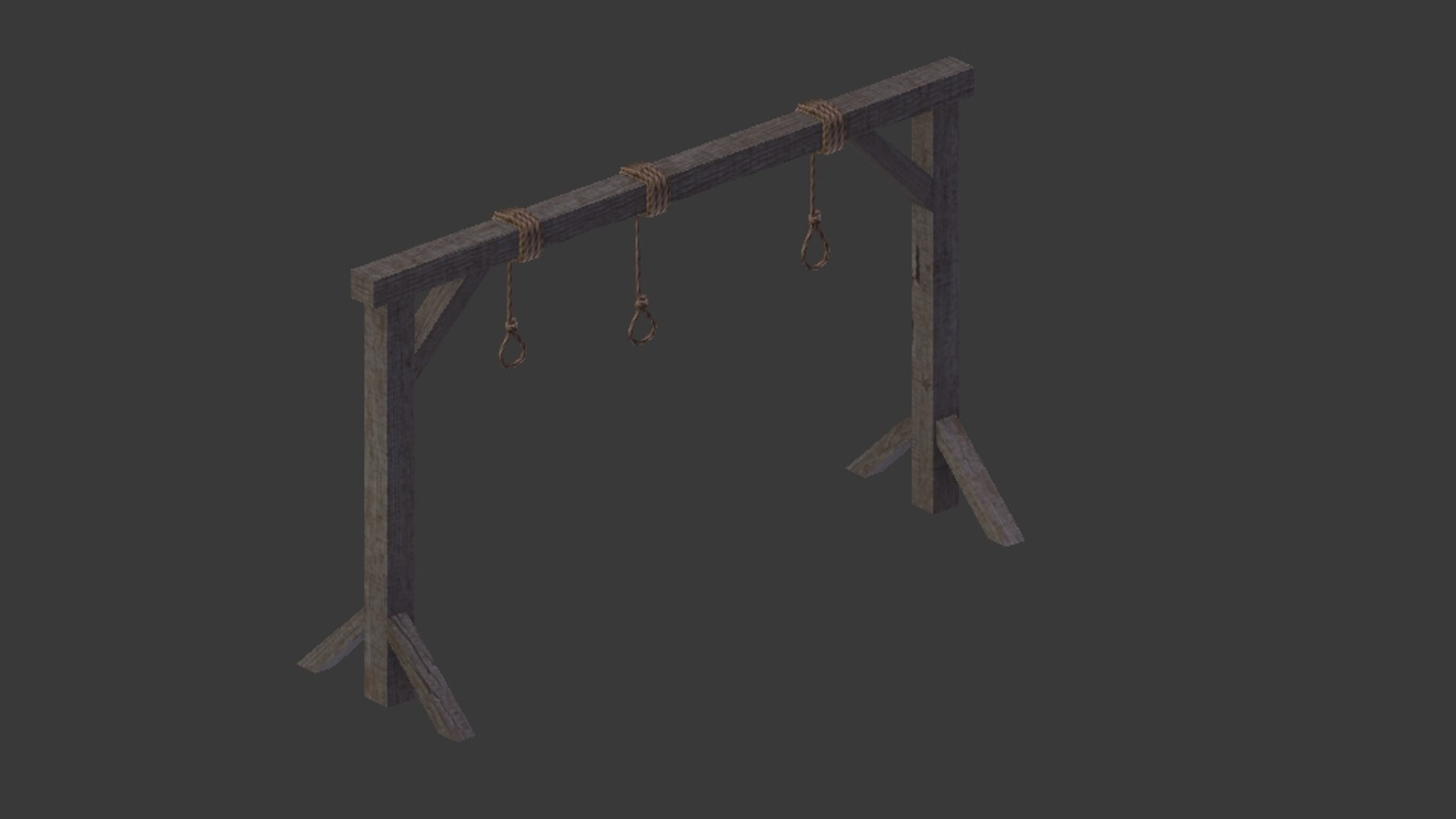 Set Gallows 3D Model - TurboSquid 1377365