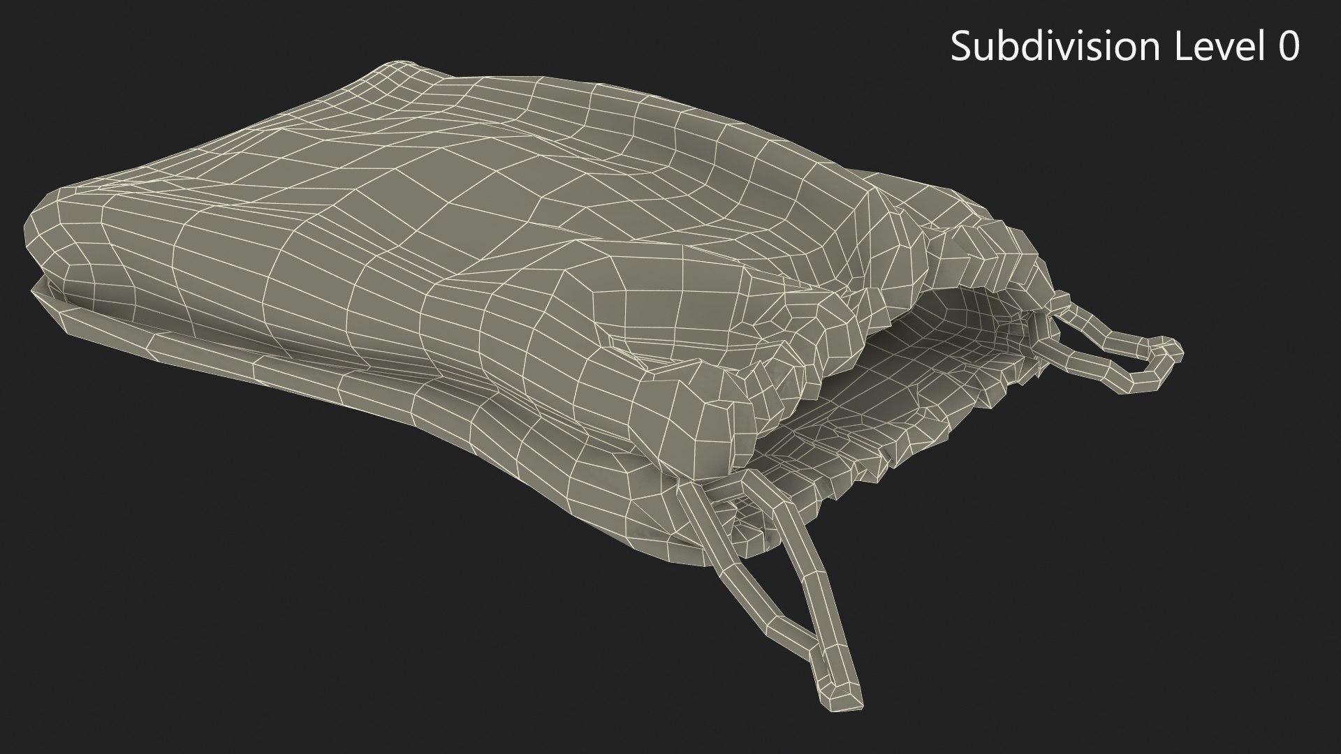 3D Blue Cloth Pouch - TurboSquid 2276763