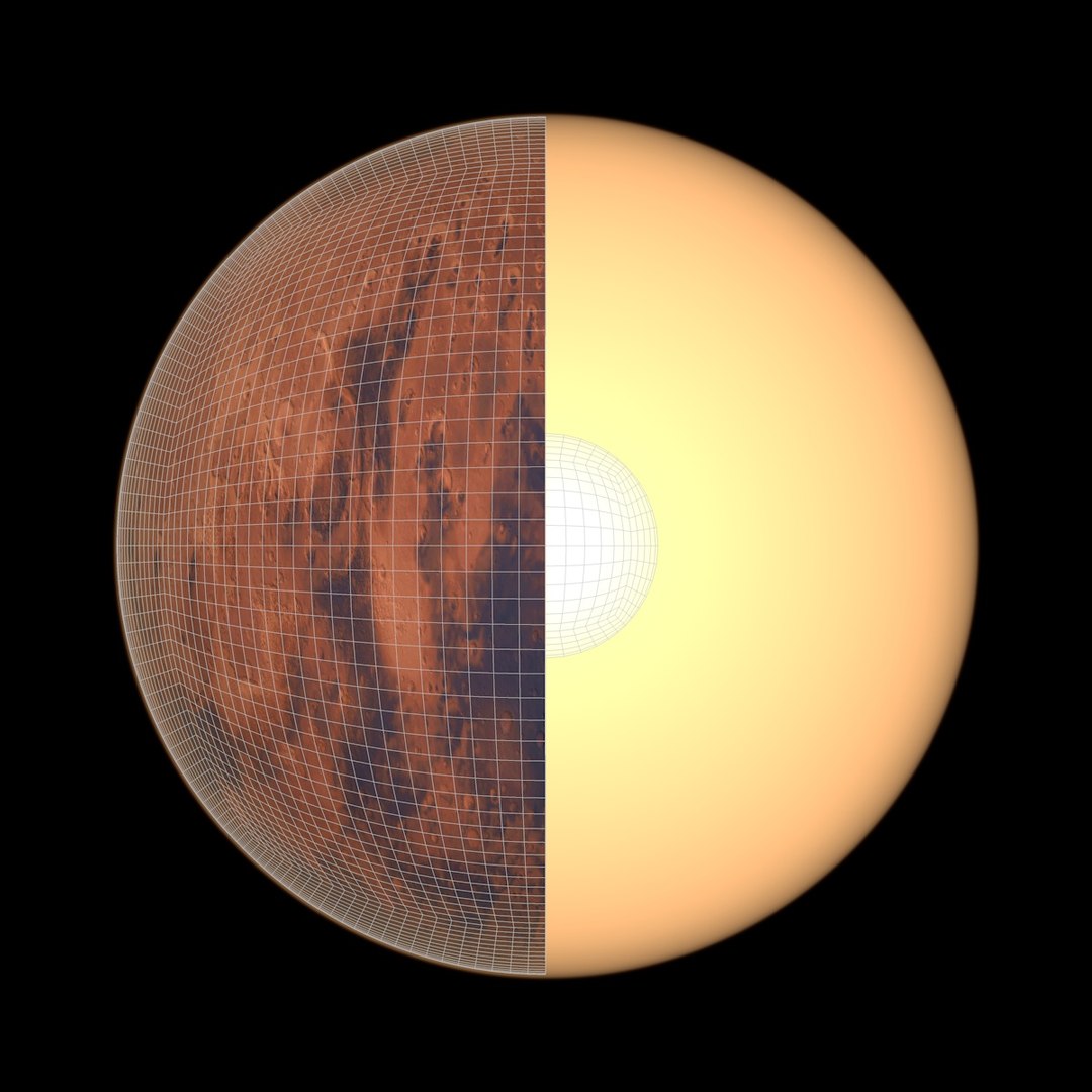 3d model mars planets