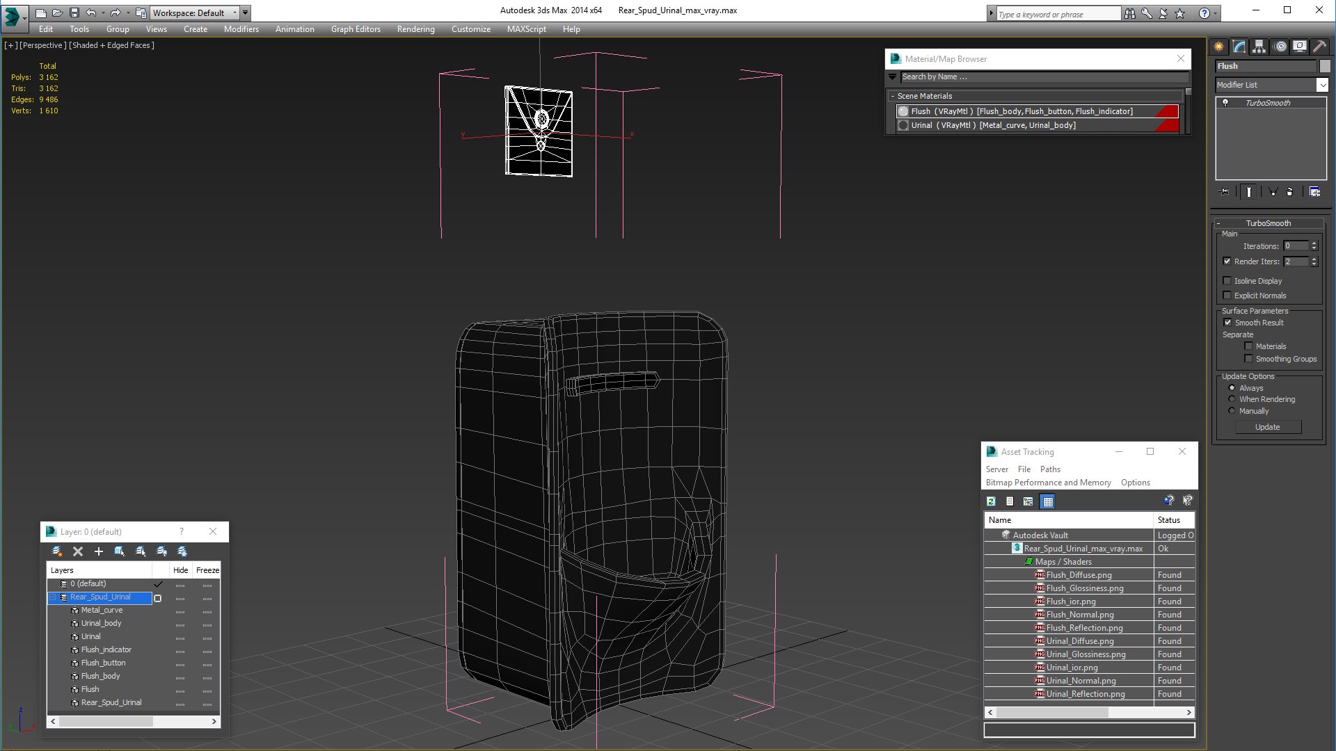 3D model spud urinal - TurboSquid 1706968