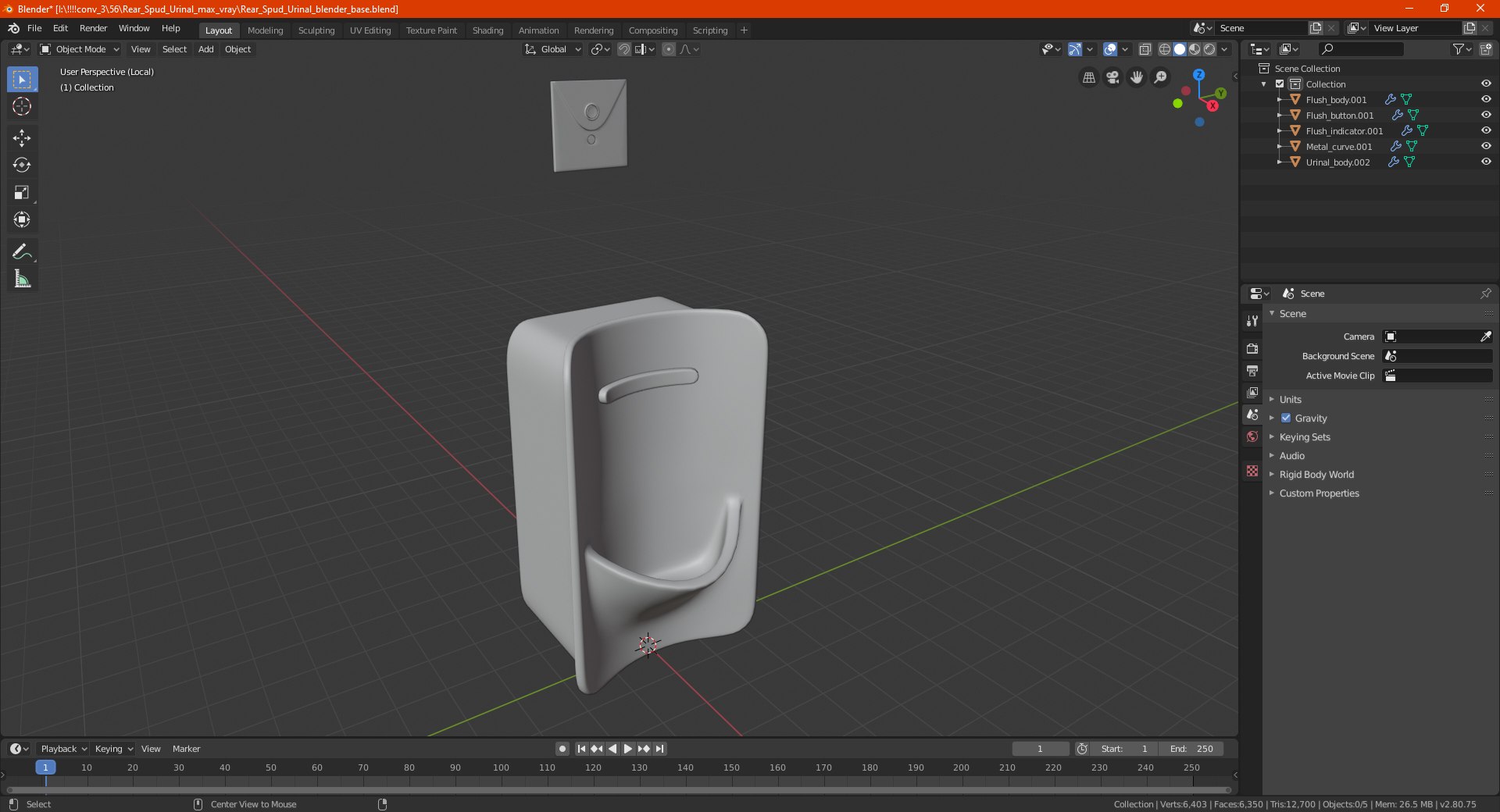 3D model spud urinal - TurboSquid 1706968