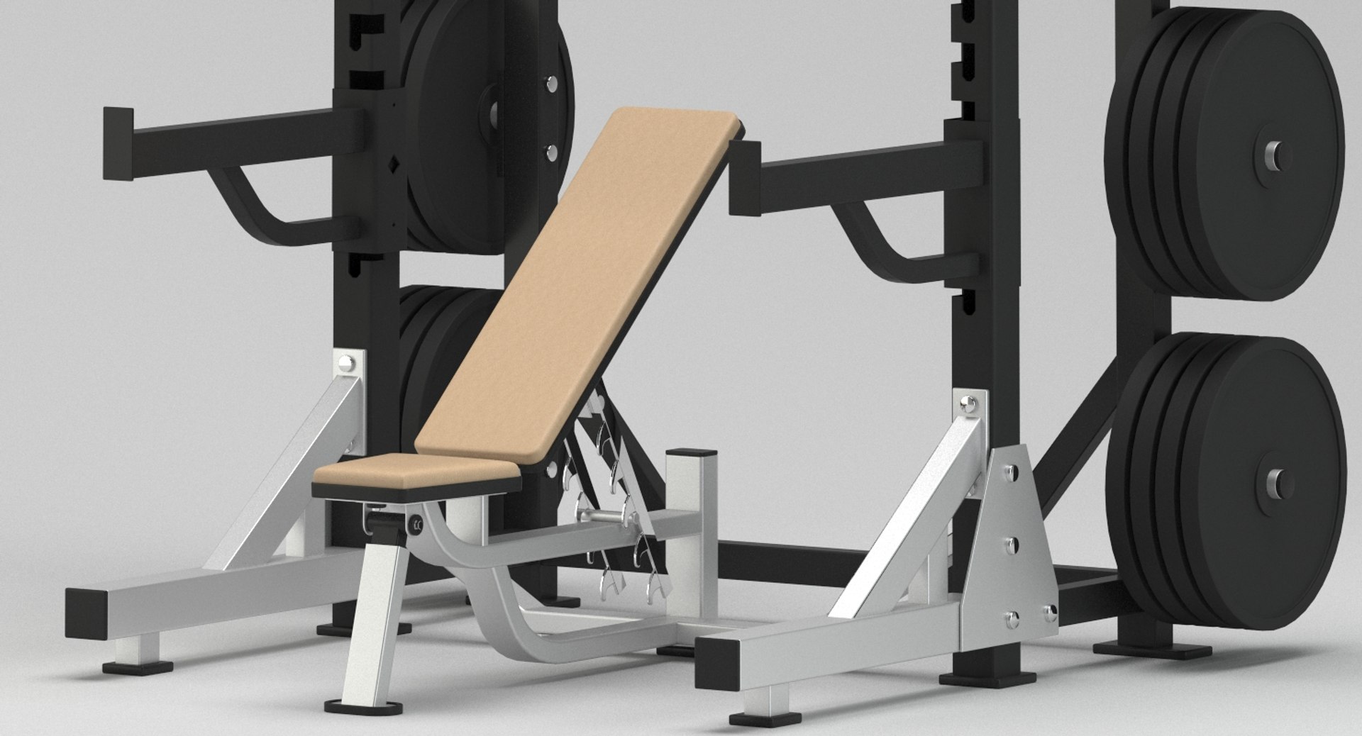 3D Gym Half Rack Model - TurboSquid 1499247