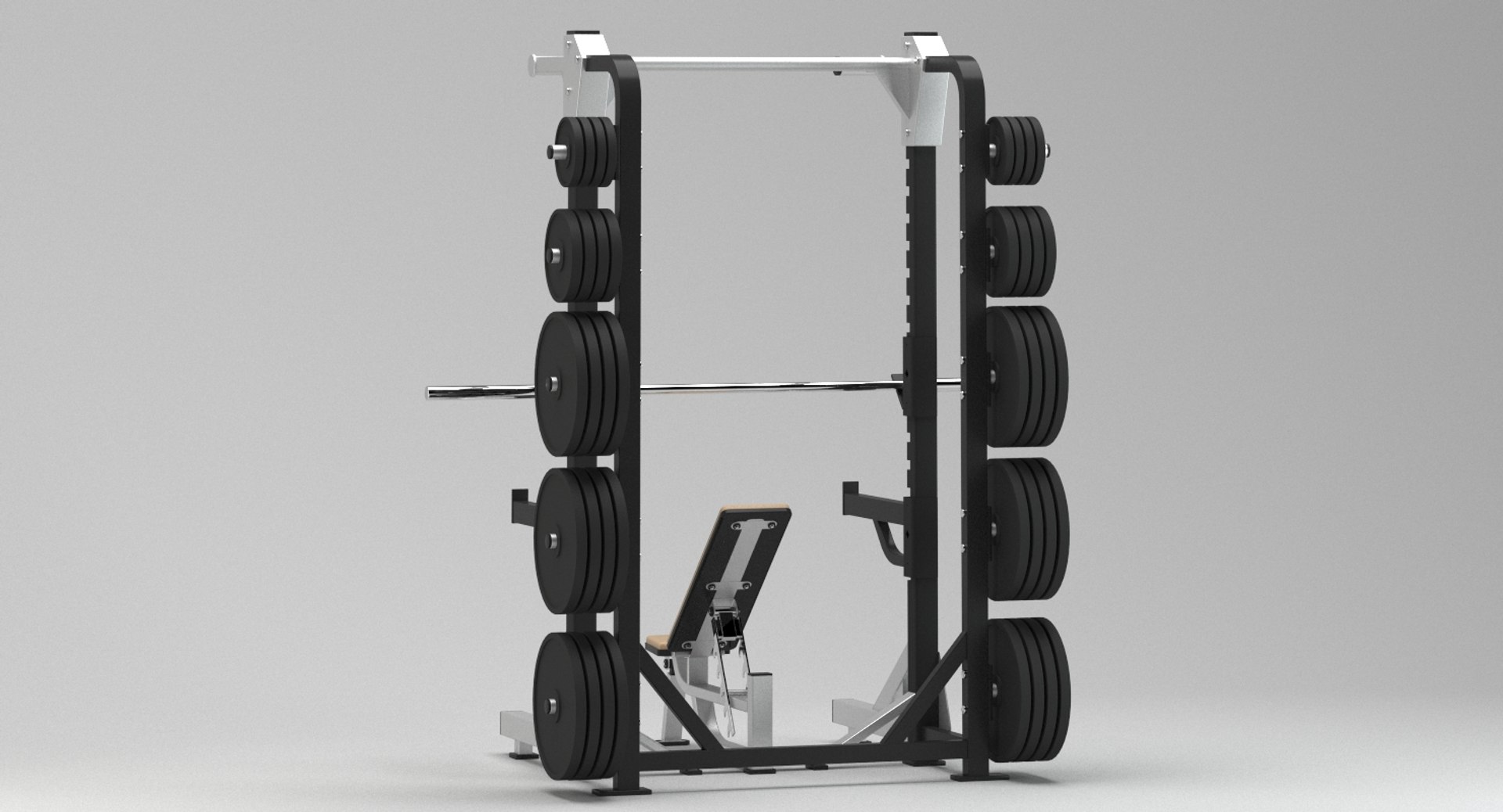 3D Gym Half Rack Model - TurboSquid 1499247