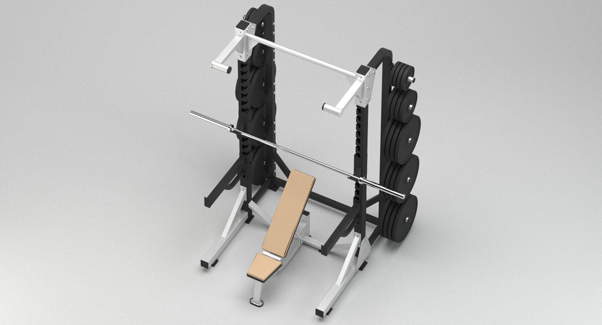 3D Gym Half Rack Model - TurboSquid 1499247