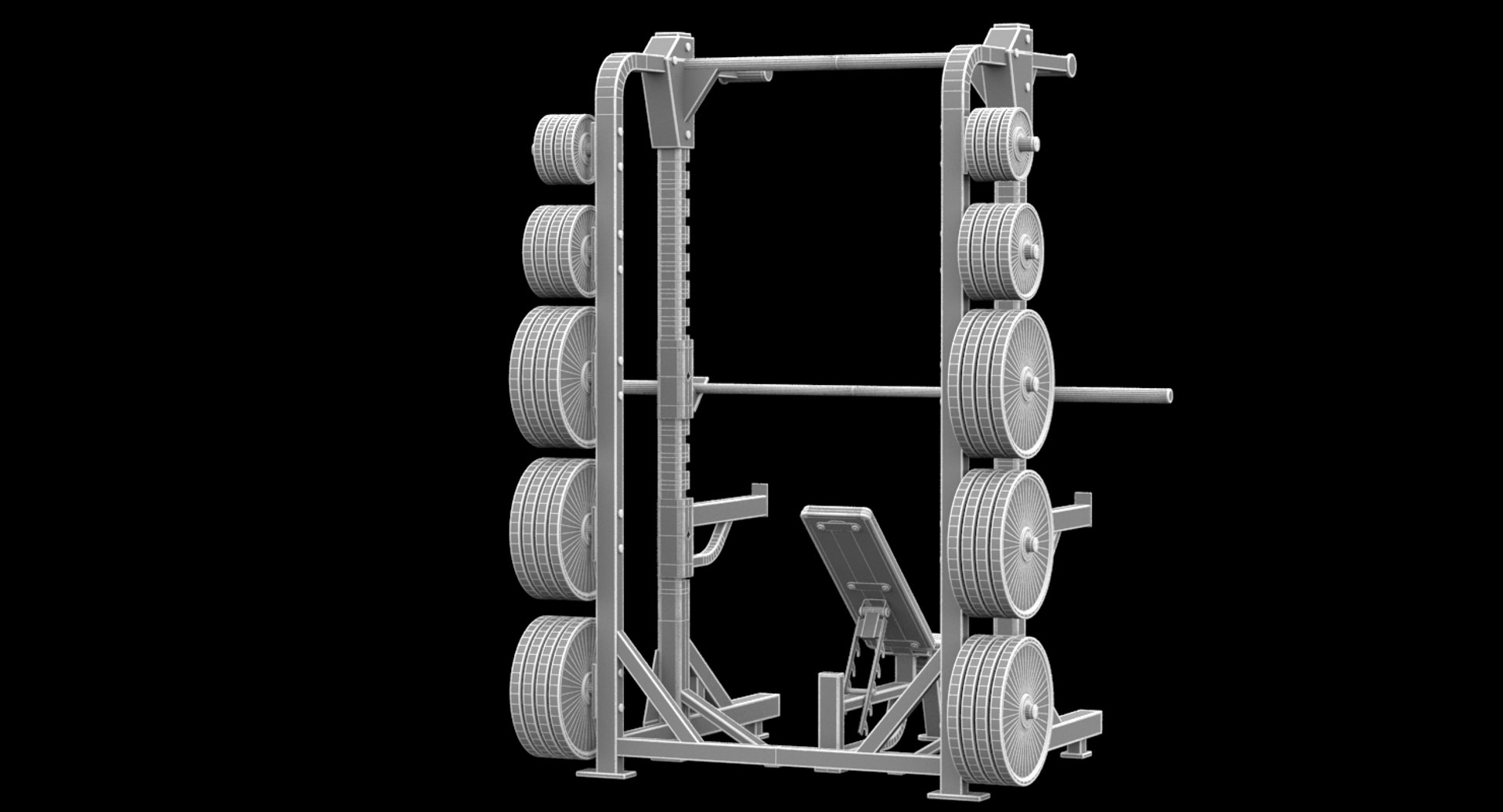 3D Gym Half Rack Model - TurboSquid 1499247