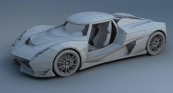 3D supercar concept model - TurboSquid 1201095