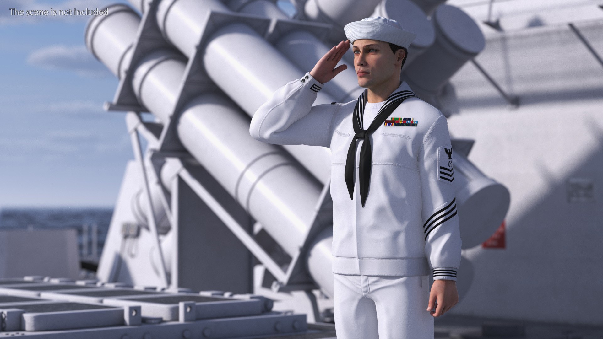 3D US Navy Sailor Rigged Model - TurboSquid 2393021