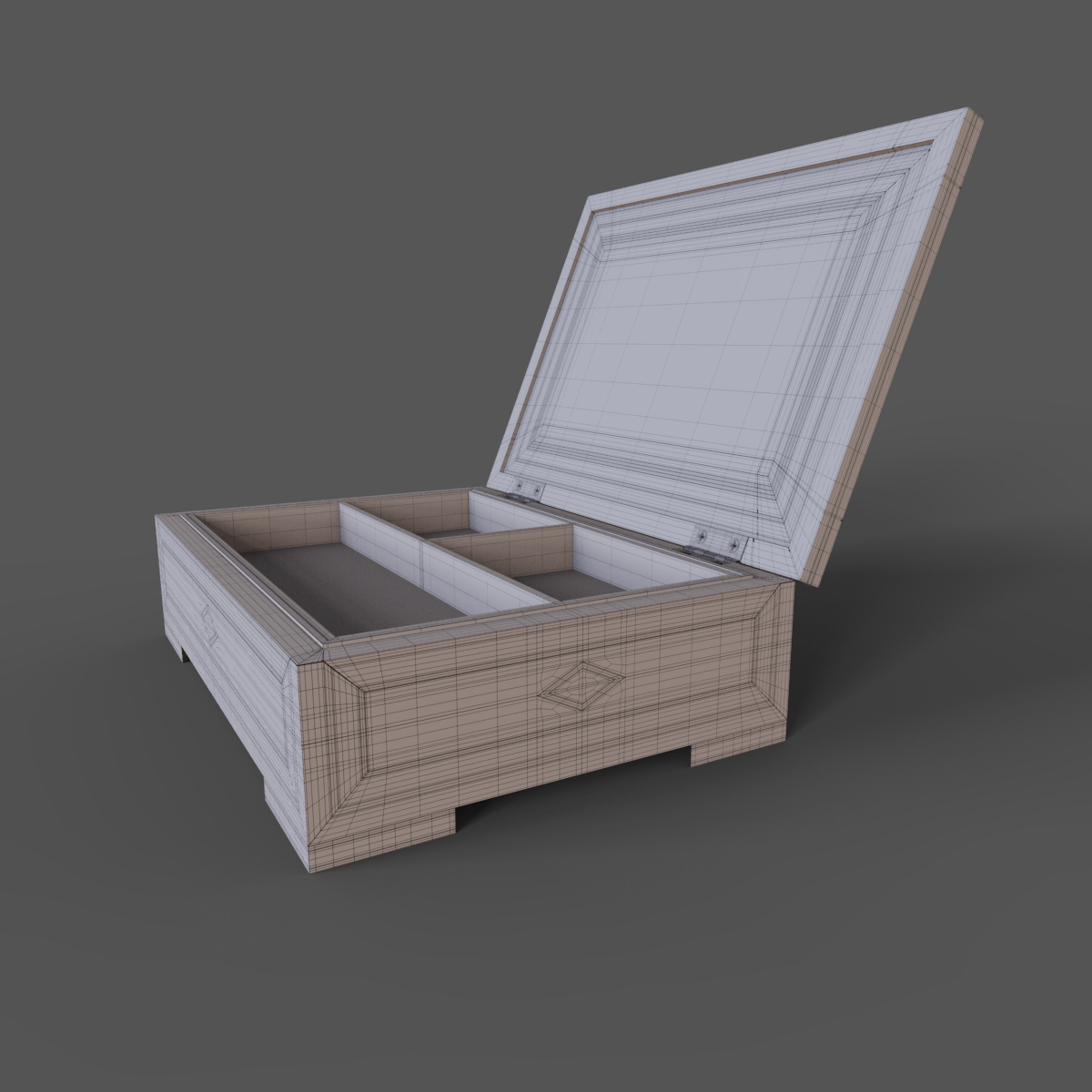 Casket Triple wood and nacre inlaid 3D model - TurboSquid 1733528