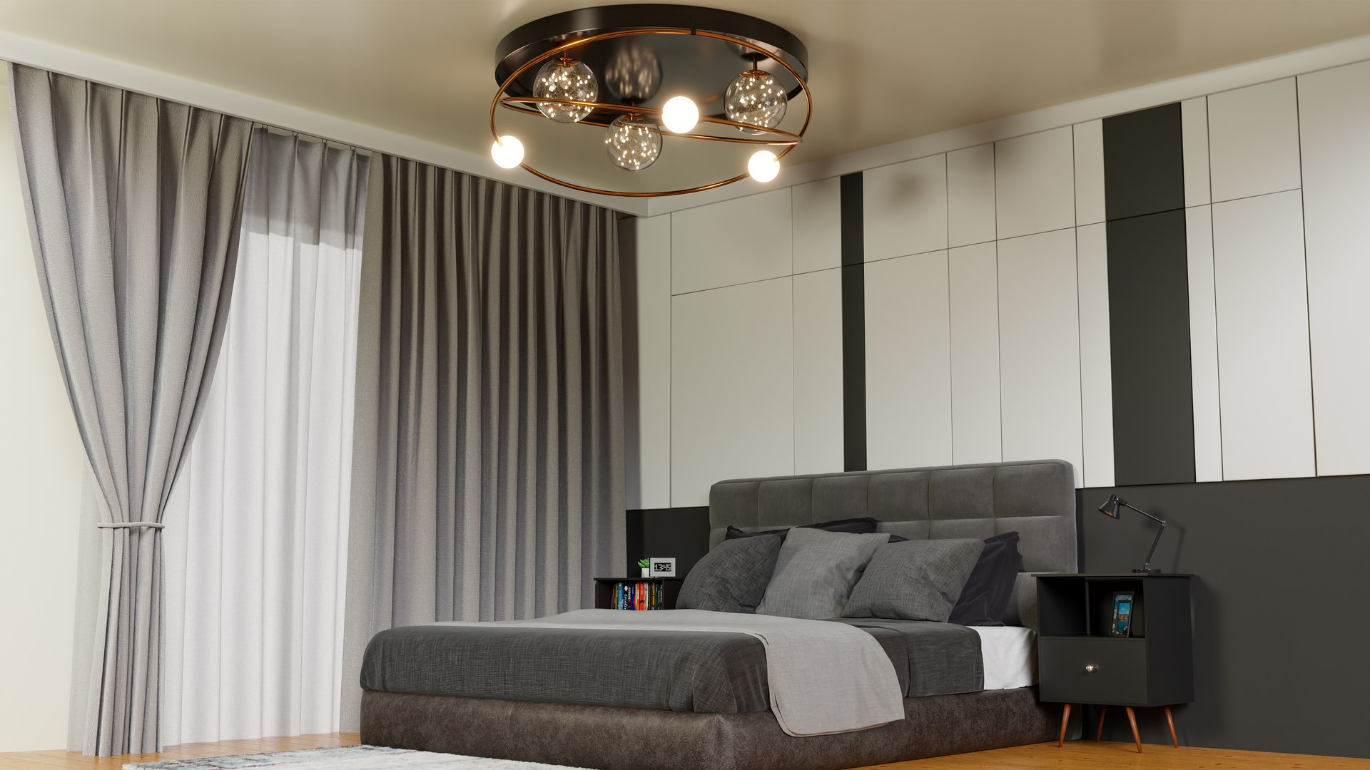 3D Orbs Ceiling Light - TurboSquid 2216572