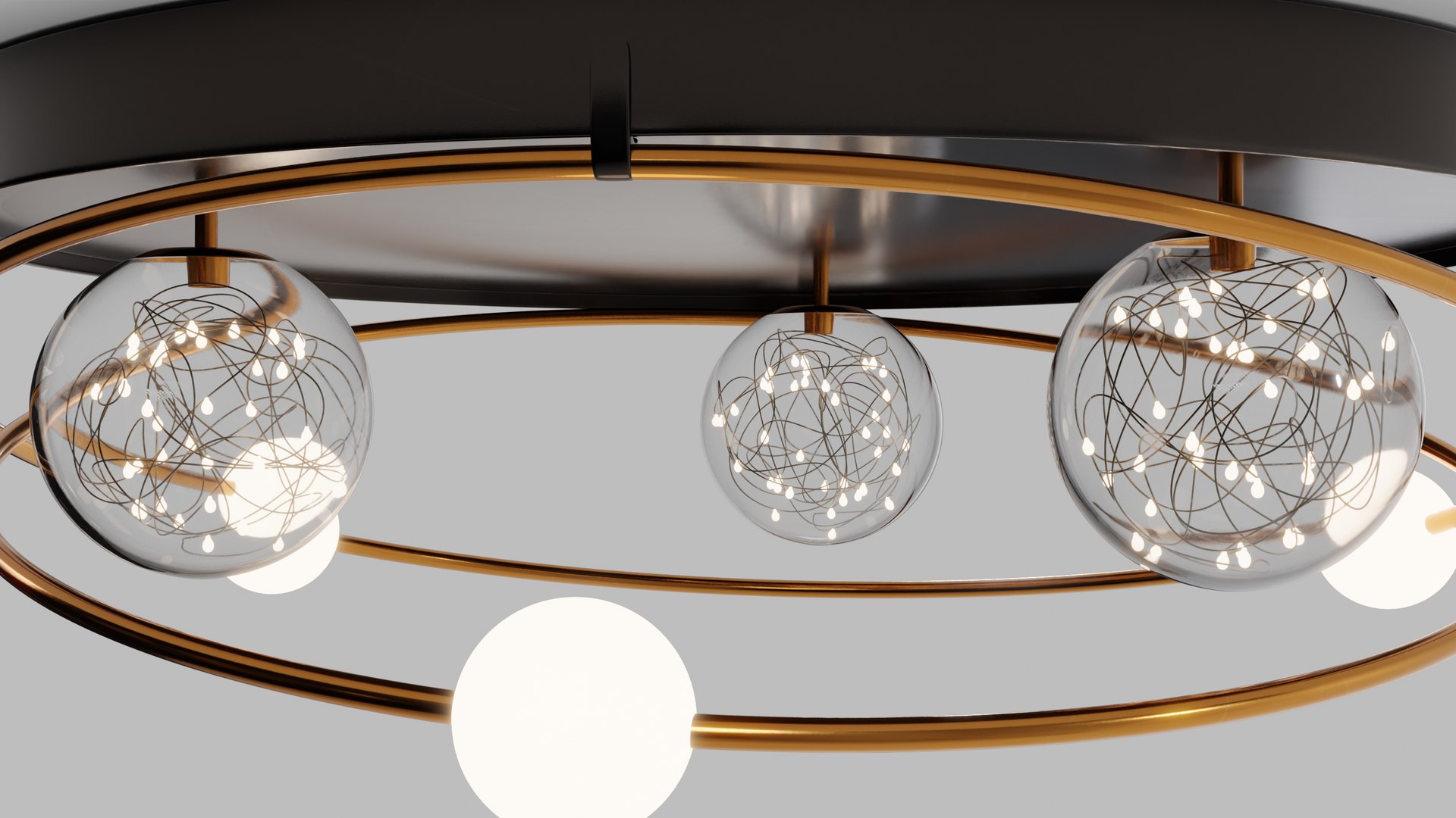 3D Orbs Ceiling Light - TurboSquid 2216572