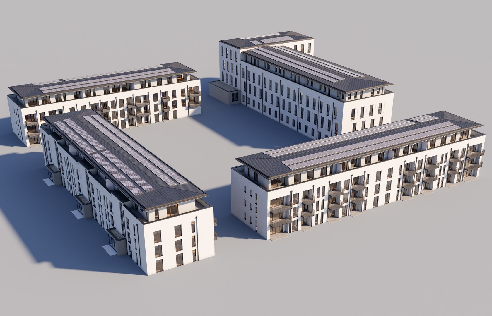 3D German Housing Complex 1 - TurboSquid 2187630