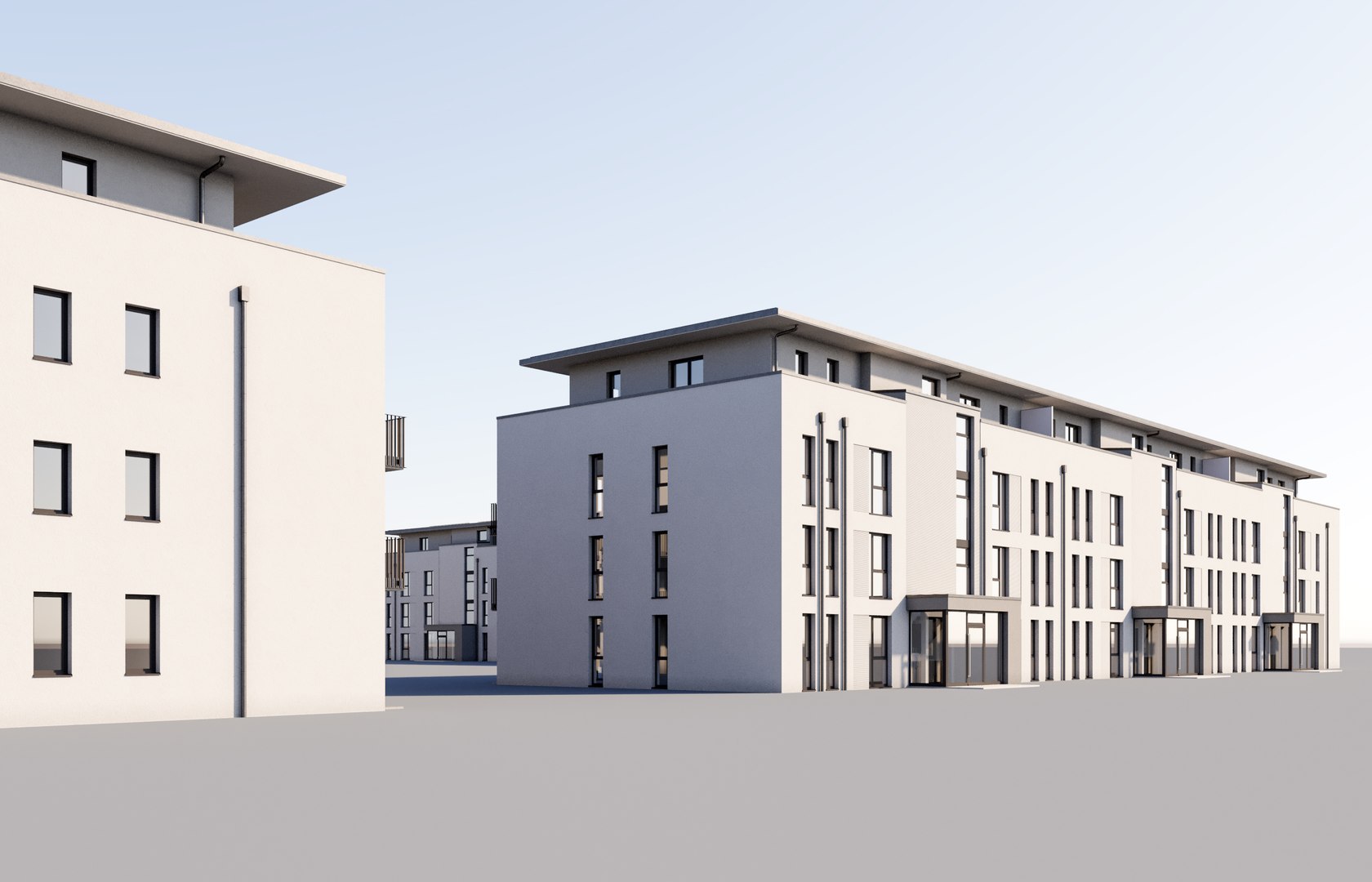 3D German Housing Complex 1 - TurboSquid 2187630