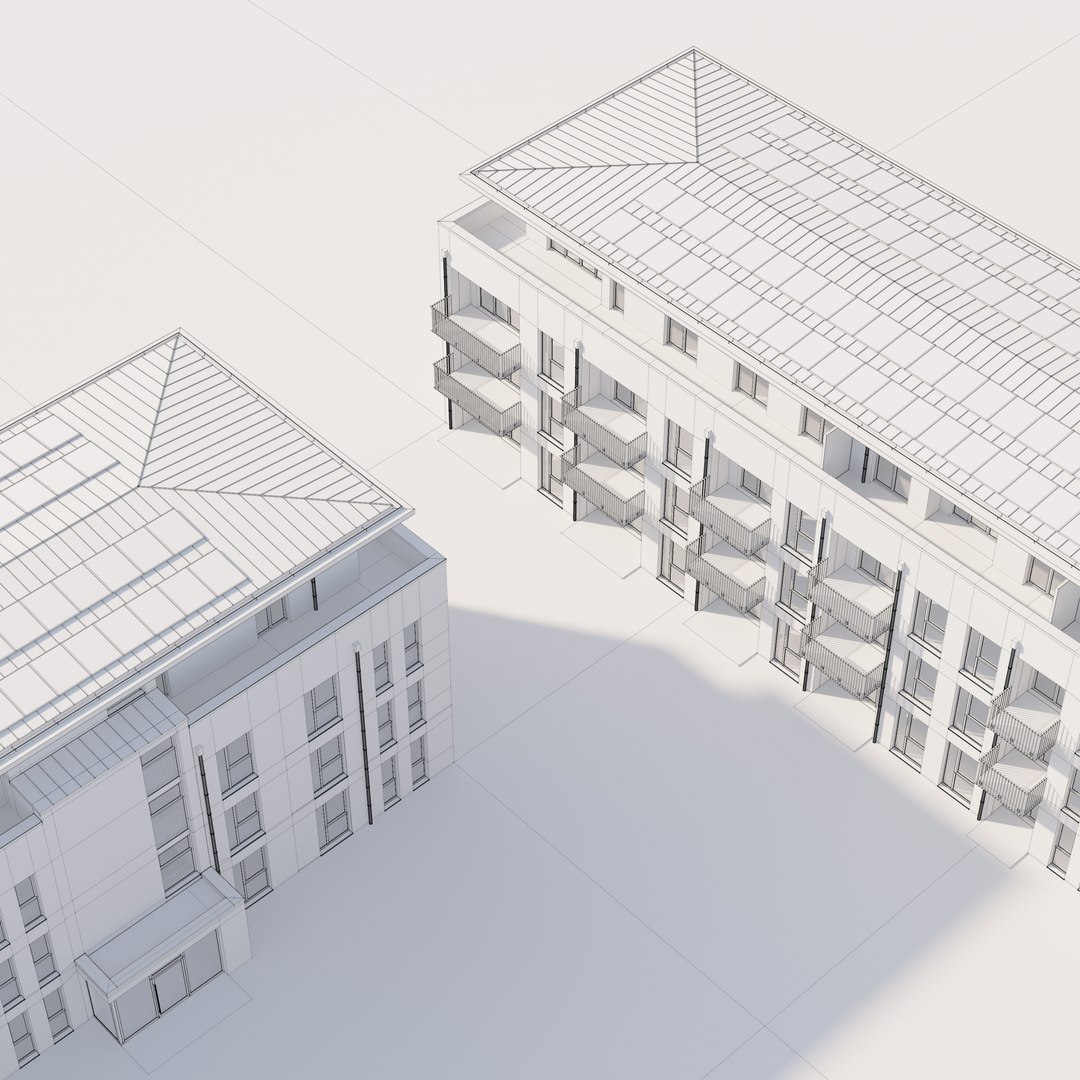 3D German Housing Complex 1 - TurboSquid 2187630