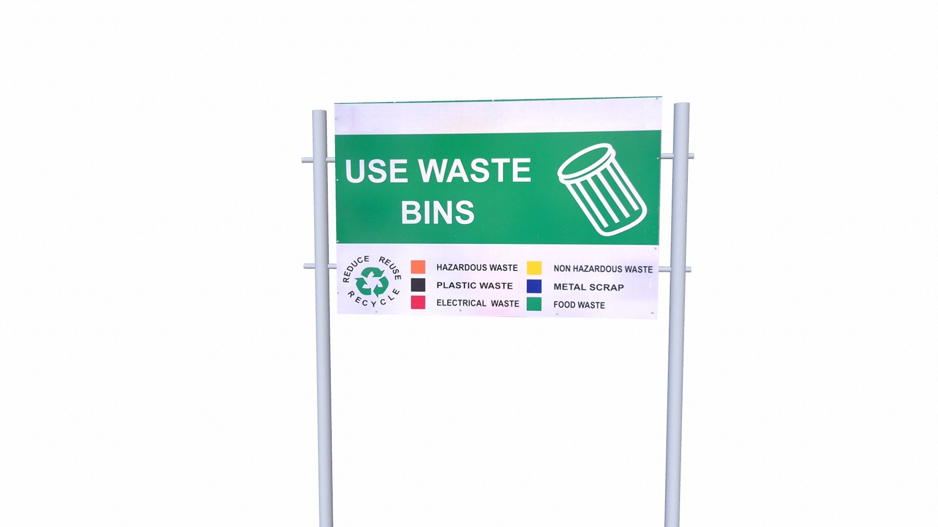 USE Waste Bins Board 3D Model - TurboSquid 2329318