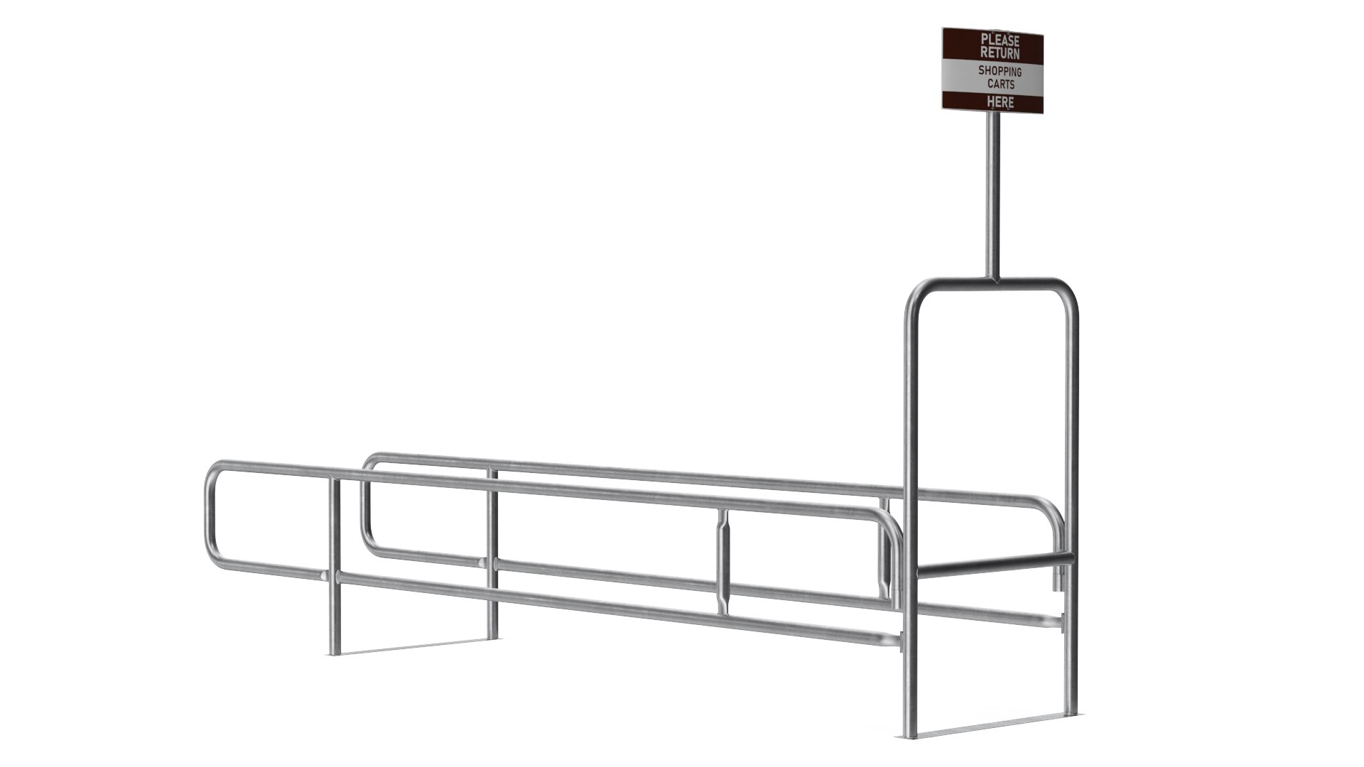 Shopping Cart Return Station Model - TurboSquid 2028912