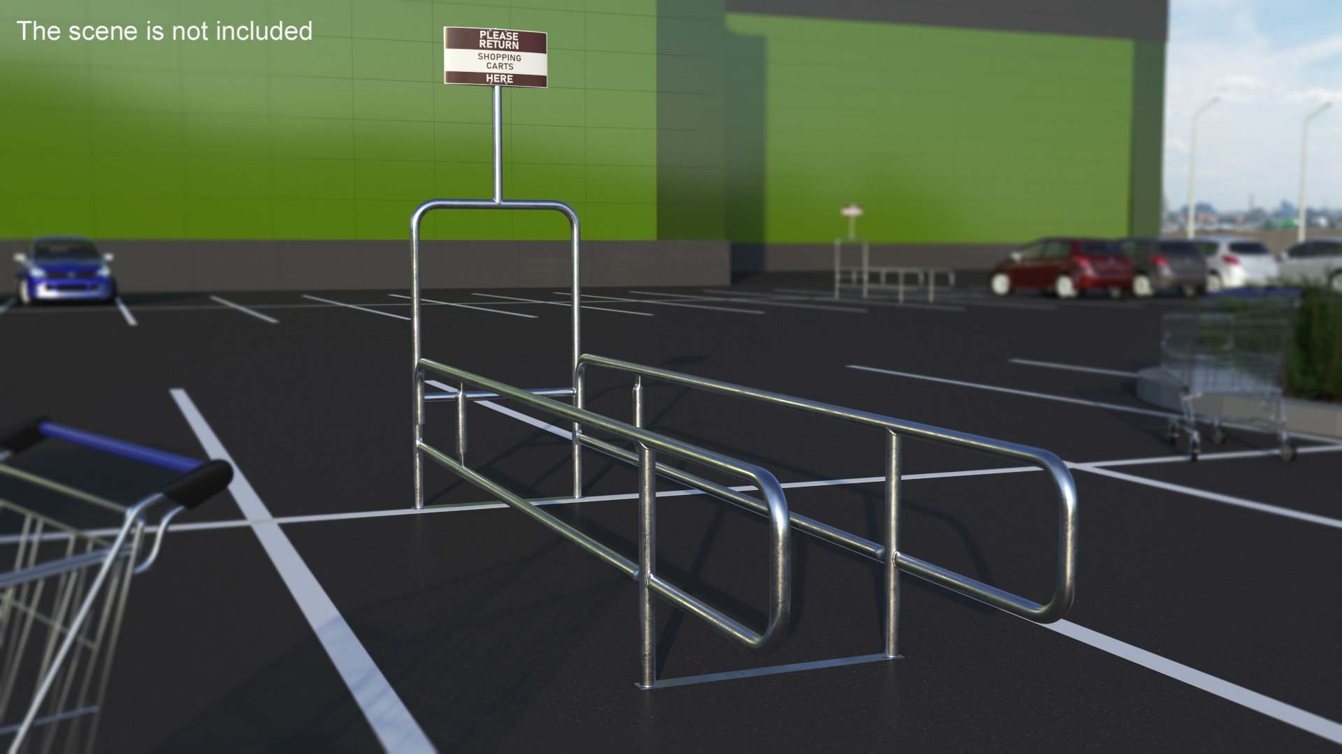 Shopping Cart Return Station Model - TurboSquid 2028912