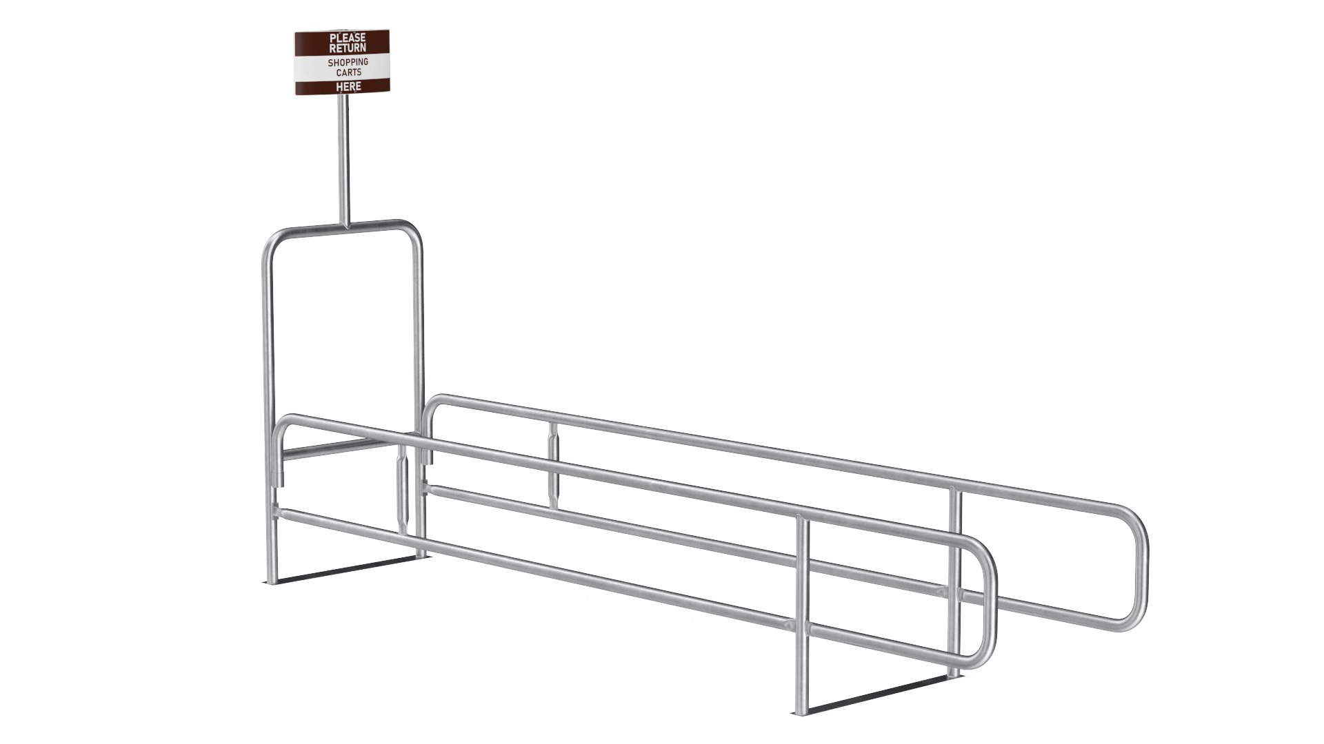 Shopping Cart Return Station Model - TurboSquid 2028912
