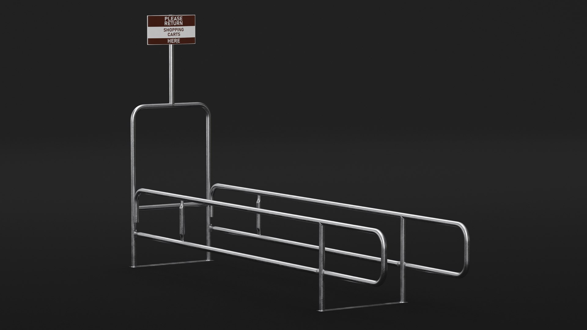 Shopping Cart Return Station Model - TurboSquid 2028912