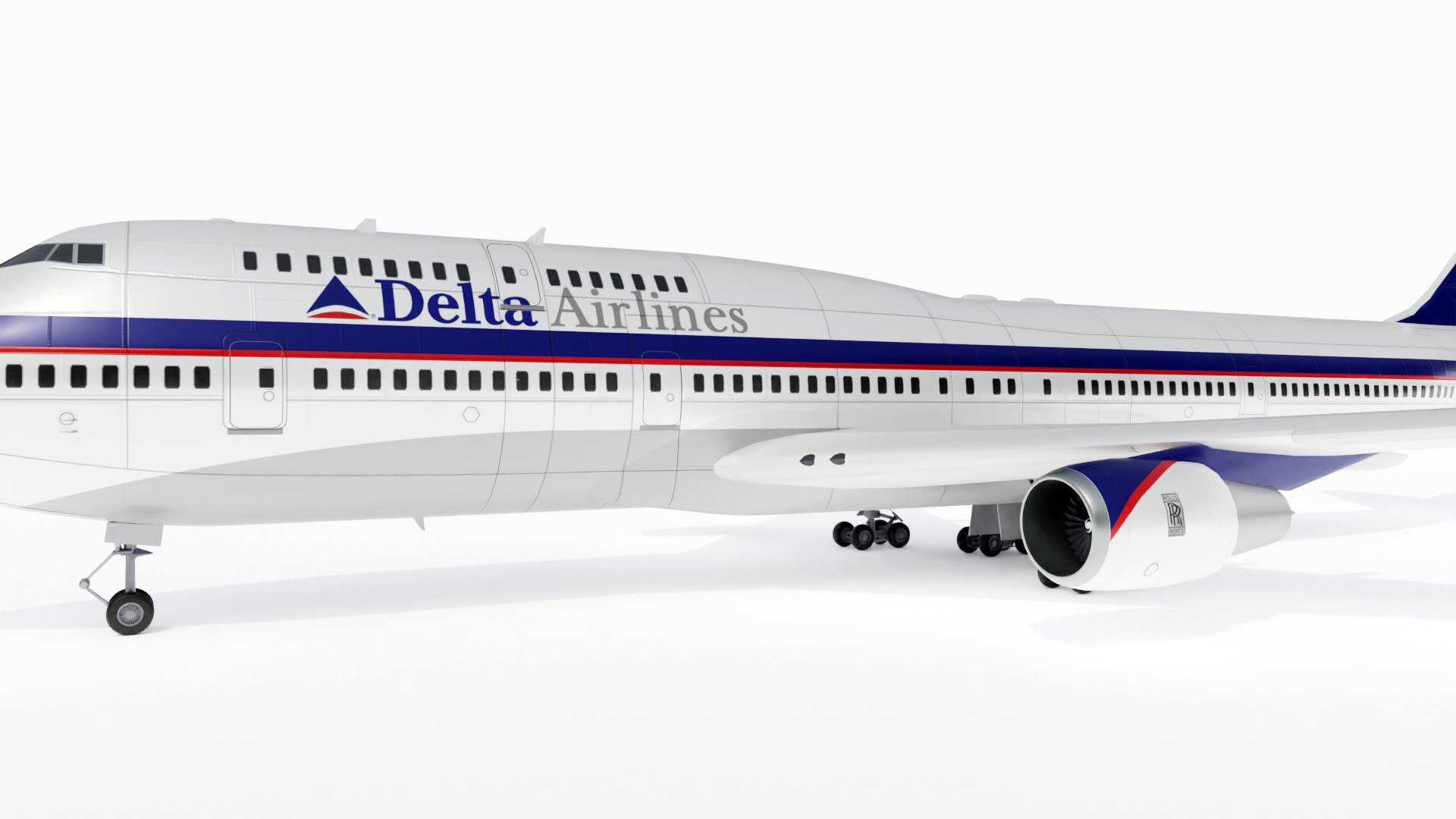 3d Model 747-400 Airliner Delta 747 Jumbo