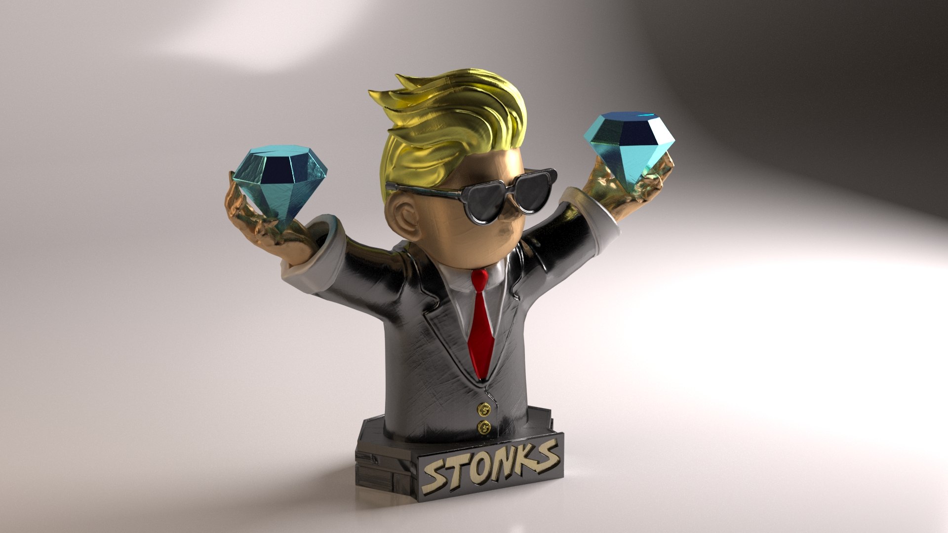 STONKS WALL STREET DIAMOND COLOR NFT Model - TurboSquid 1983387