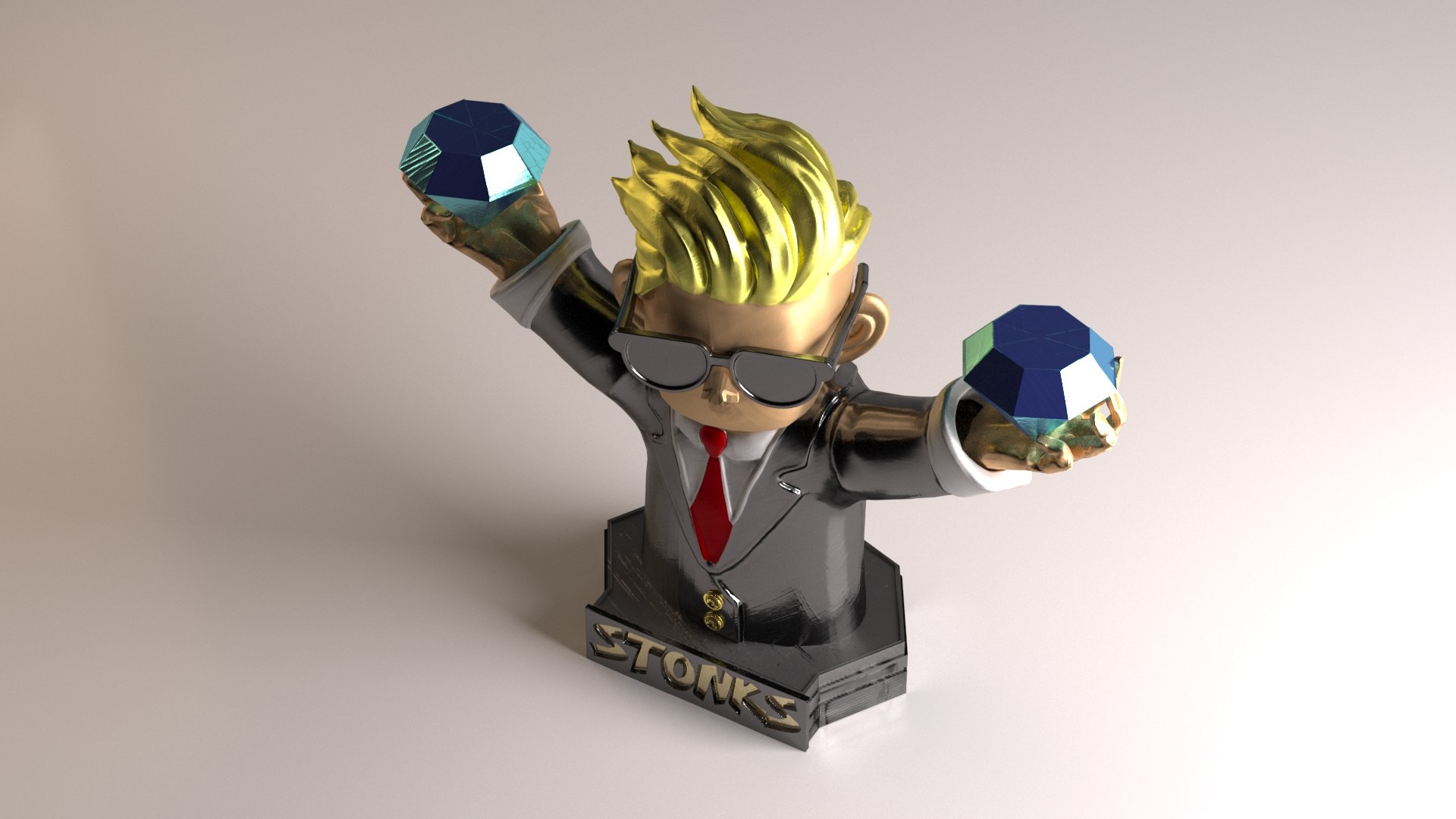 STONKS WALL STREET DIAMOND COLOR NFT Model - TurboSquid 1983387