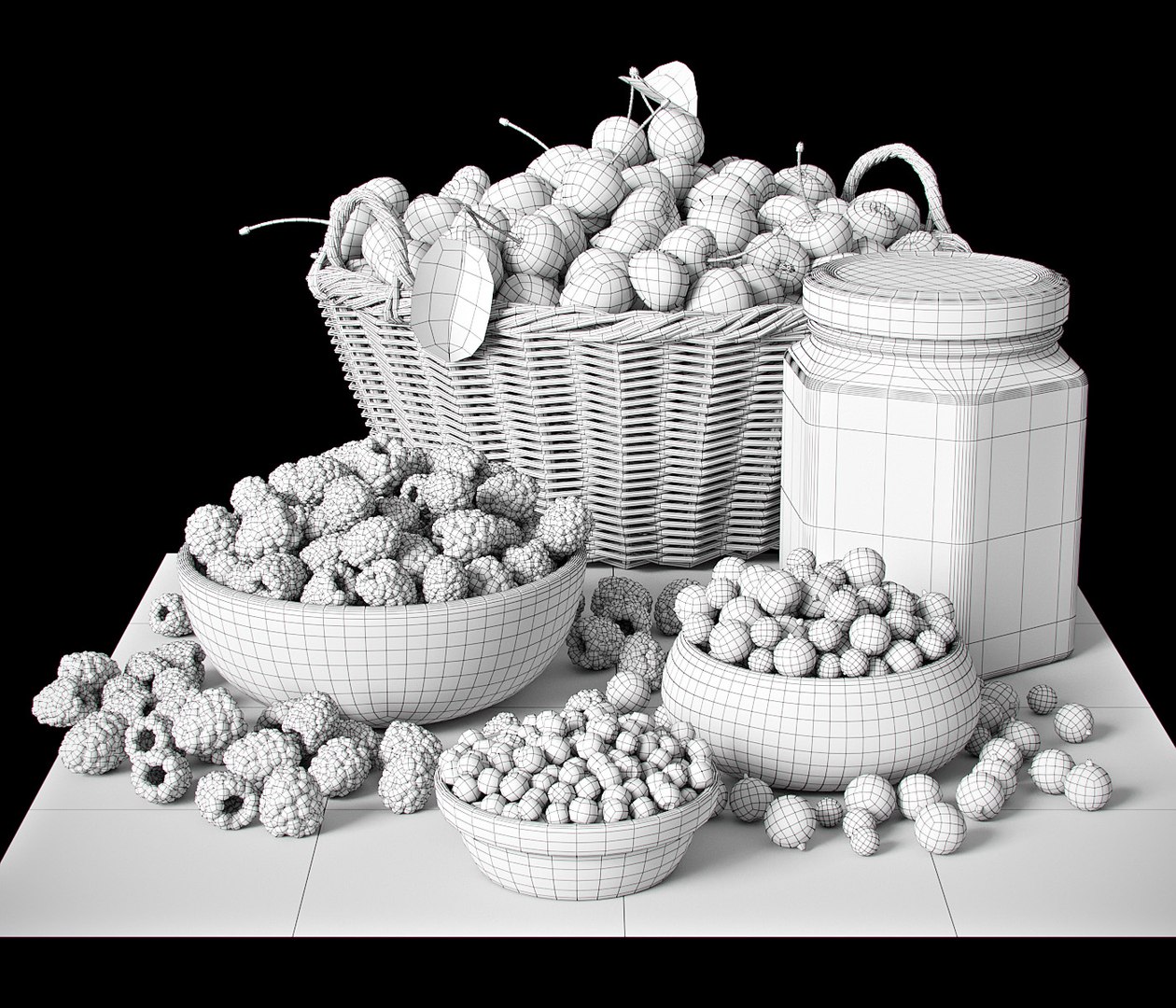 Set Berries 3D Model - TurboSquid 1196307