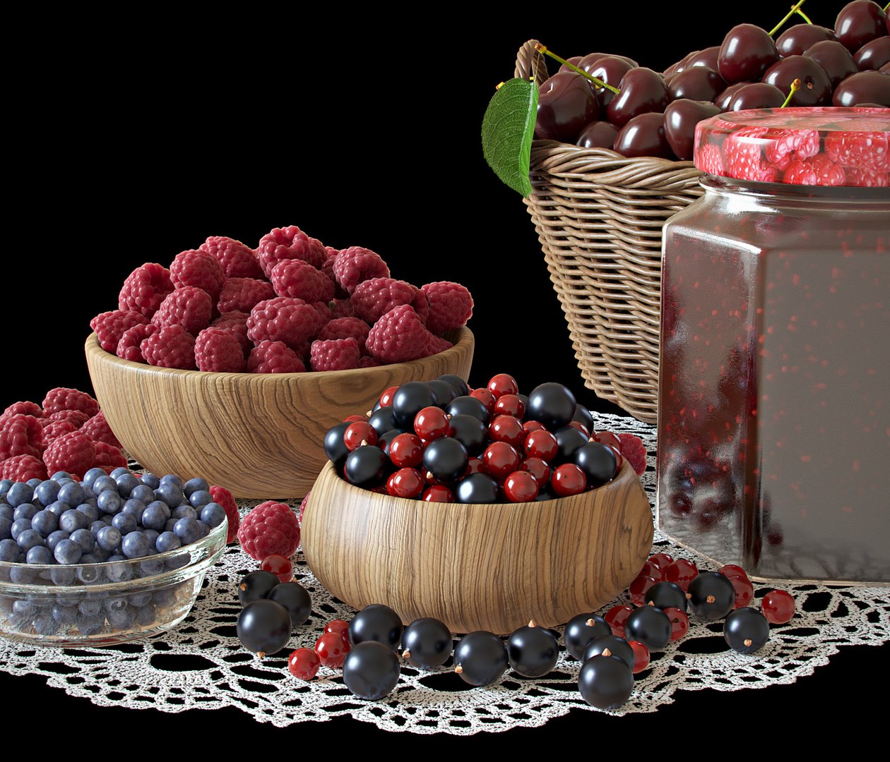 Set Berries 3D Model - TurboSquid 1196307