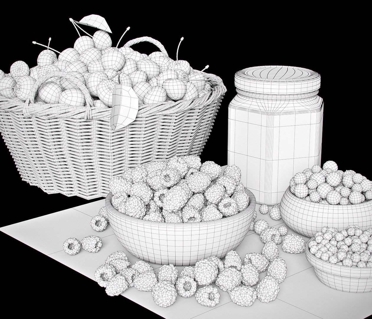 Set Berries 3D Model - TurboSquid 1196307