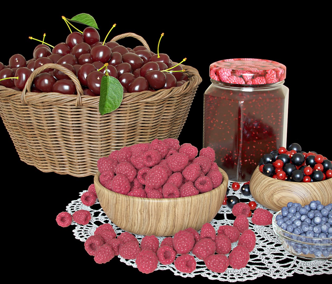 Set Berries 3D Model - TurboSquid 1196307