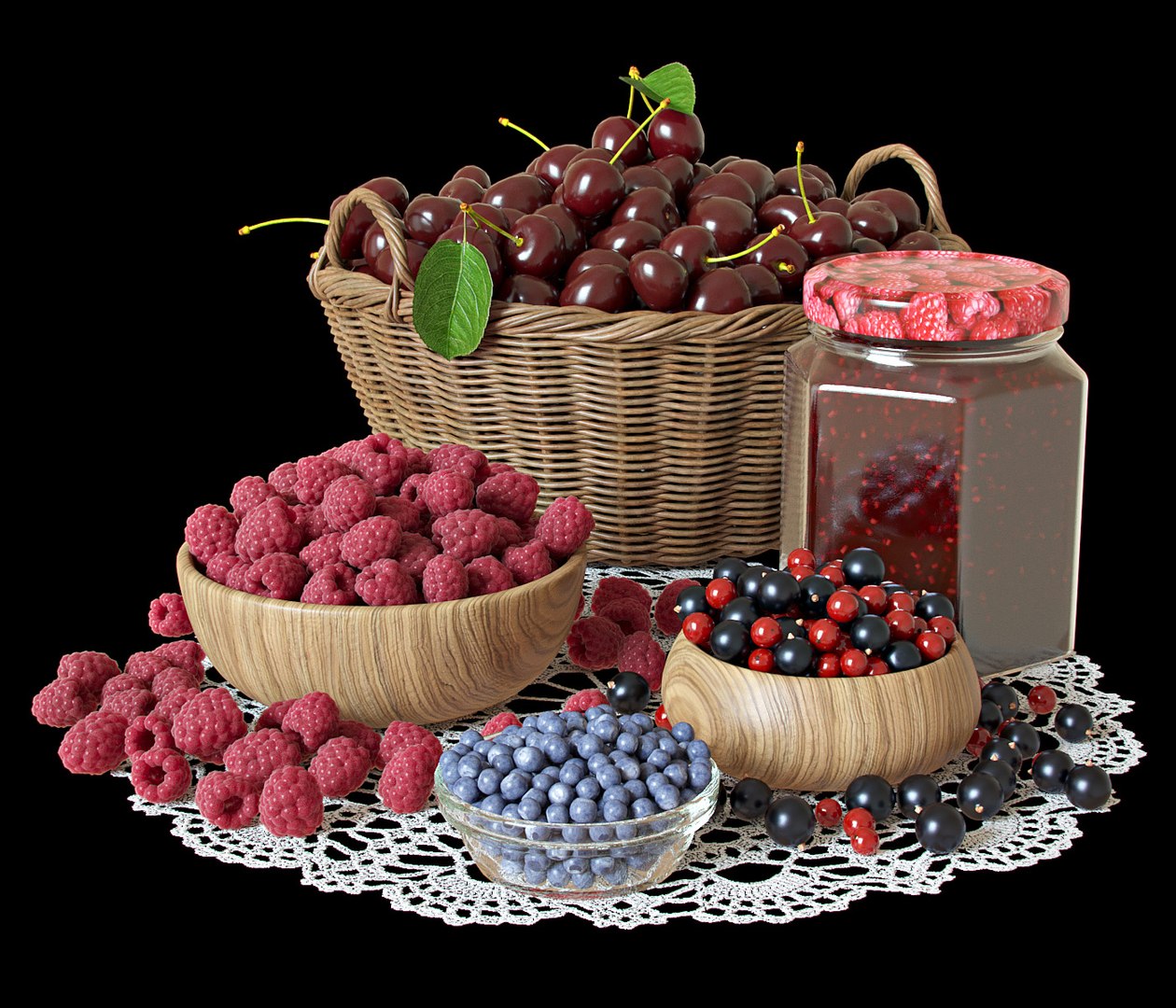 Set Berries 3D Model - TurboSquid 1196307