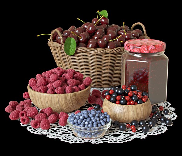 Set berries 3D model - TurboSquid 1196307