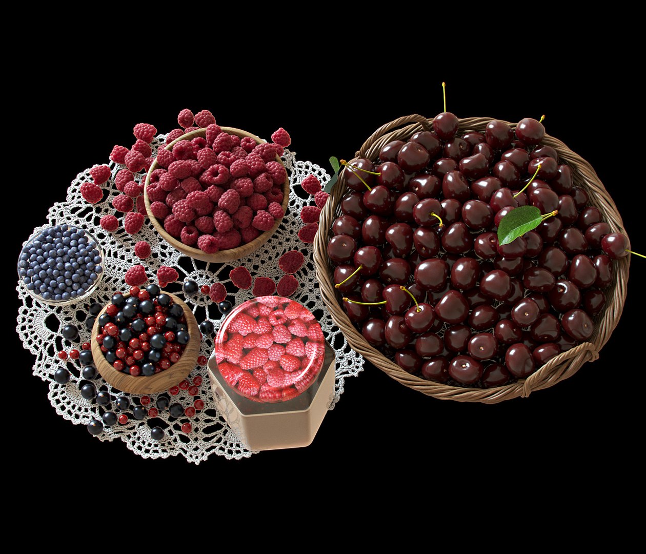 Set Berries 3D Model - TurboSquid 1196307