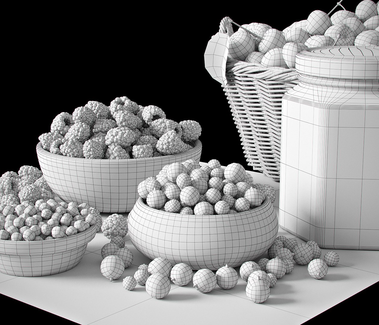 Set Berries 3D Model - TurboSquid 1196307